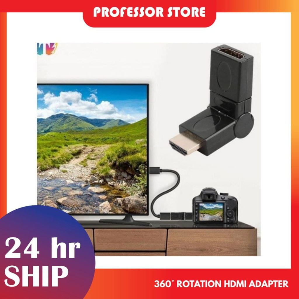 Prermium 360 Degree Rotation Swivel 4K 3D HDMI Male to HDMI Female ...