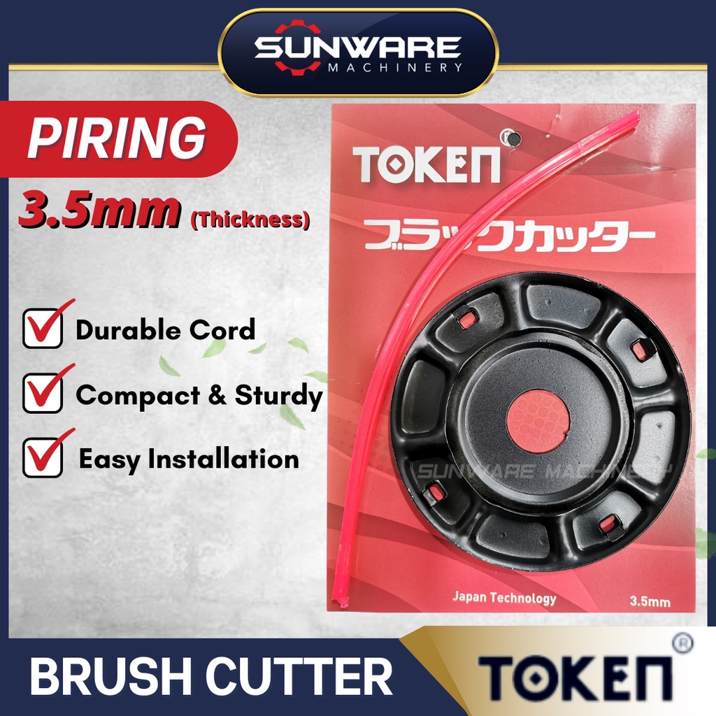 TOKEN 3.5MM Piring Tali Mesin Rumput Nylon Cutter Plate Brush Cutter ...