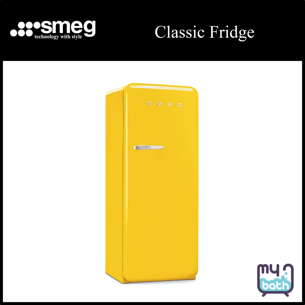 Smeg FAB28RYW5 Single Door Refrigerator with ice compartment - Yellow ...