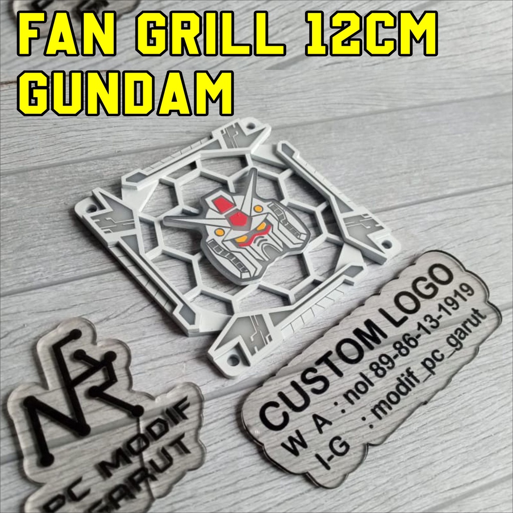 Fan grill cover gaming Computer fan custom logo gundam | Shopee Malaysia