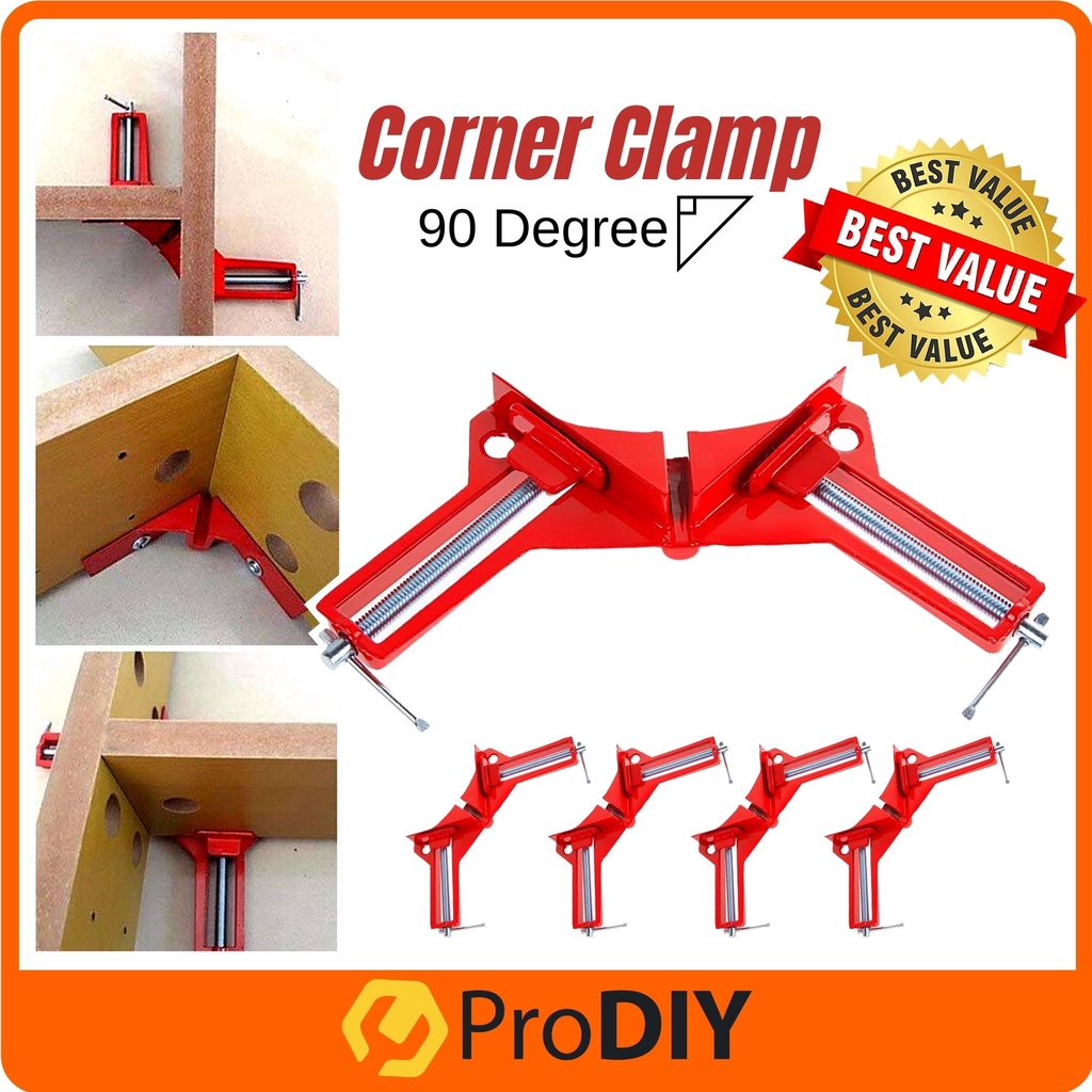 4PCS 90 Degree Right Angle Woodworking Kit Corner Clamp Holder Wood ...