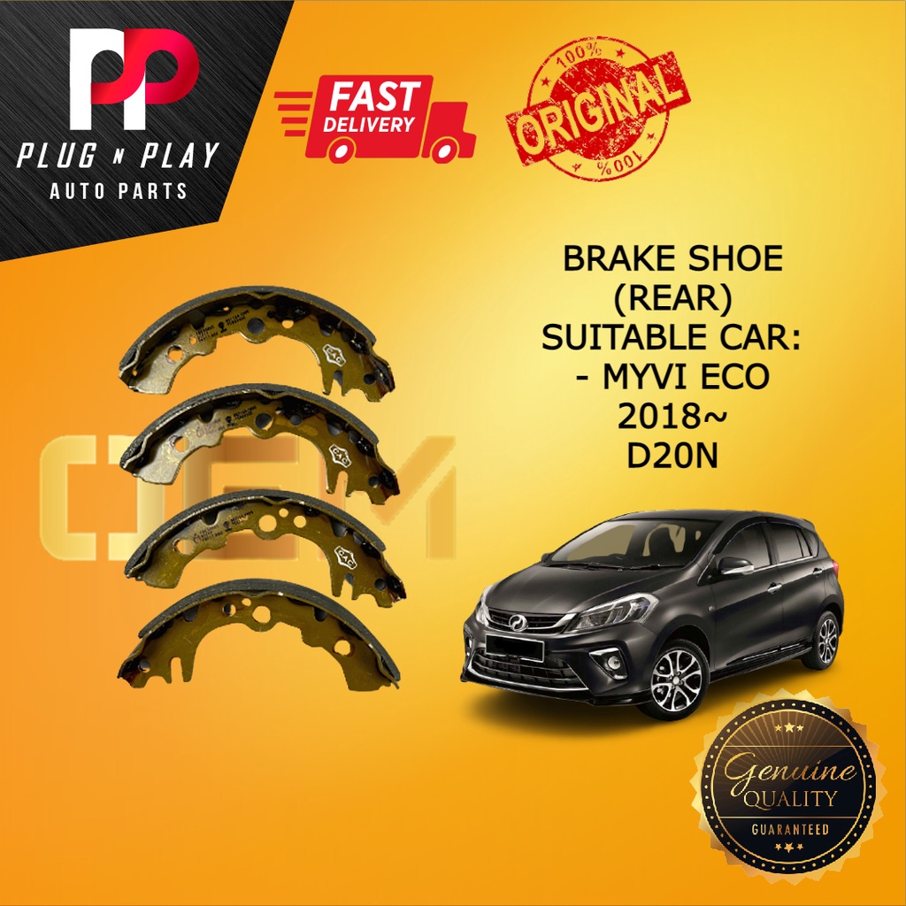 PERODUA MYVI ECO 2018~ D20N BRAKE SHOE REAR BELAKANG OEM PRODUCT ...