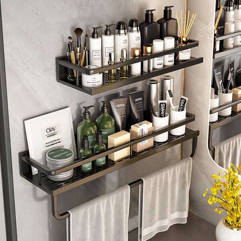 RAK BILIK MANDI ALUMINUM BATHROOM RACK TOILETRIES HOLDER WALL MOUNTED ...