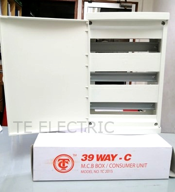 TC2015 39 WAY PVC DB BOX / MCB BOX SURFACE TYPE THREE ROWS 407 X 267 X ...
