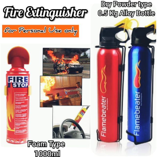 Car Home Use Portable Mini Fire Extinguisher with holder Bracket foam ...