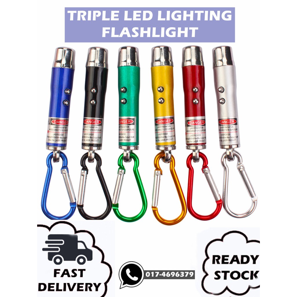 SayHi Triple LED Lighting Fashlight 3 in 1 Presentation Pointer Pen ...