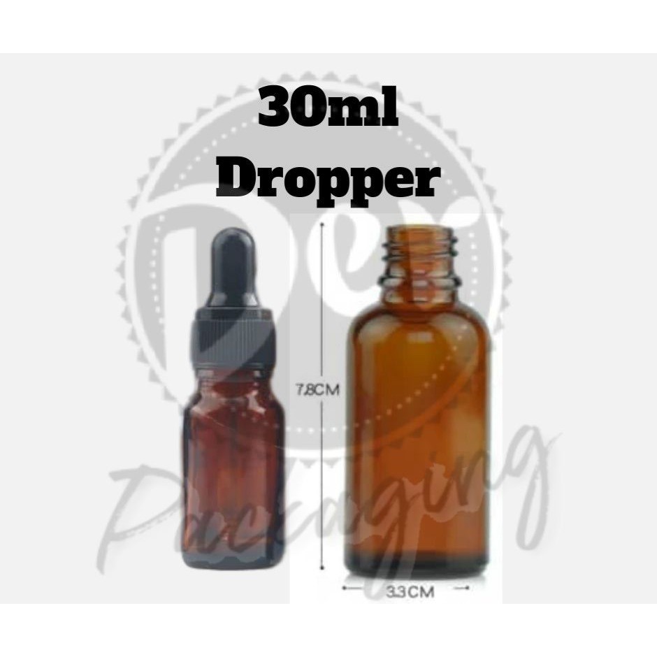 Amber Glass Bottle Essential Oil Bottle Dropper Dripper 5ml, 10ml, 15ml ...