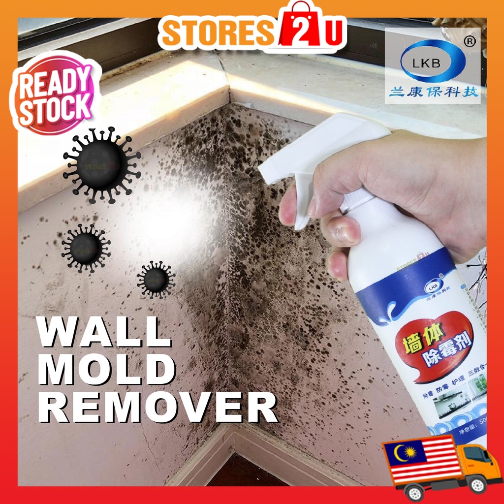LKB Wall Mold Remover (500ml) Spray Mildew Spot Removal Cleaner ...