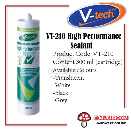 V-tech VT-210 Silicone High Performance Sealant 300ml | Shopee Malaysia