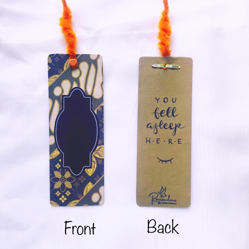 [BOOKMARK] Personalised Batik Bookmark, Batik Inspired Series Bookmark ...