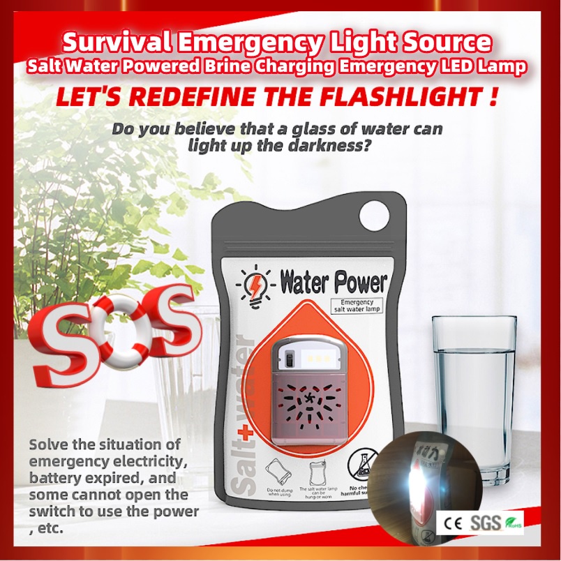 BDH03 (Local Stock) Salt Water Powered Brine Charging Emergency LED ...