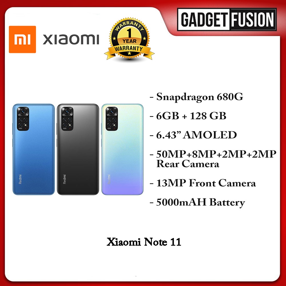 XIAOMI REDMI NOTE 11 6GB/128GB GRAPHITE GRAY | Shopee Malaysia