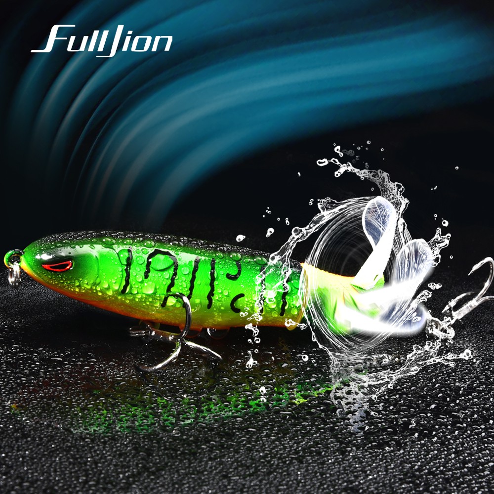 Rotating Tail Popper Floating Sea Fishing Lure Aritificial Wobbler ...