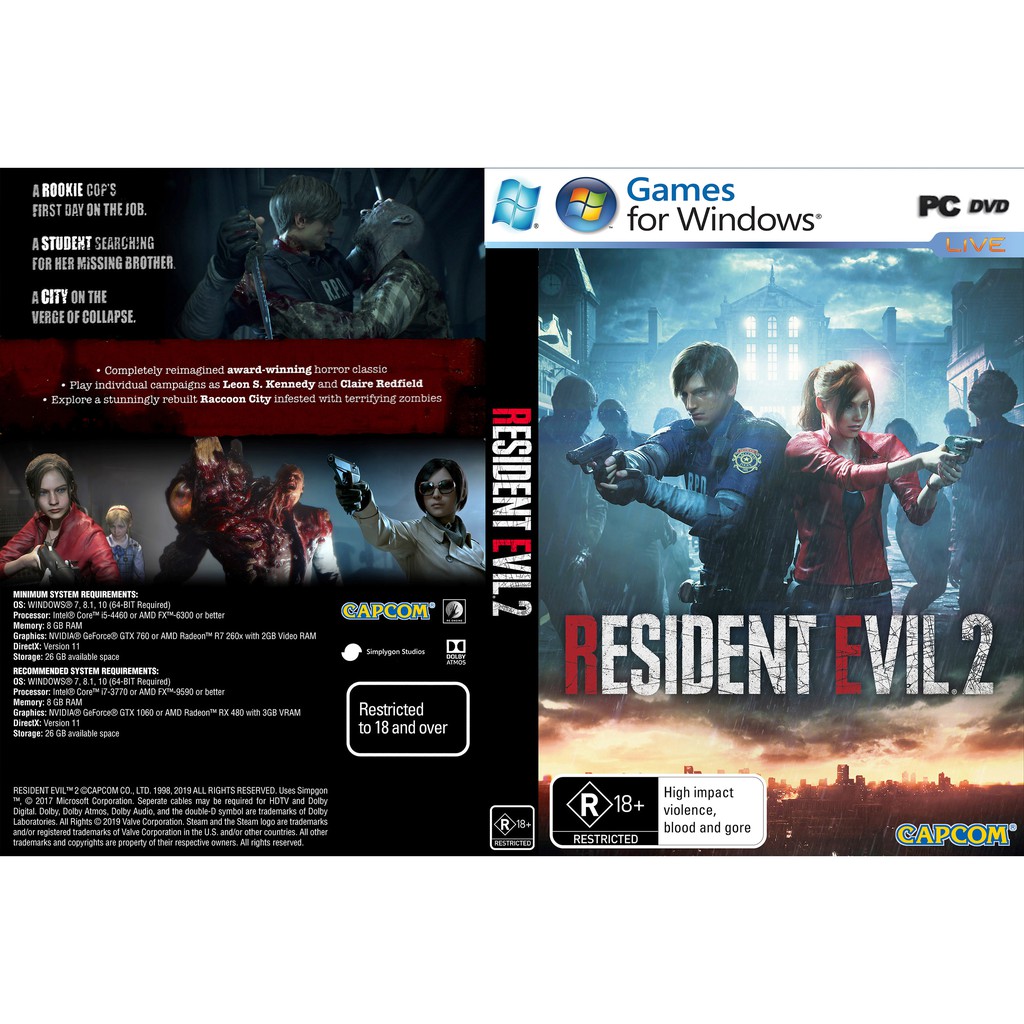 Resident Evil 2 Deluxe Edition PC GAME Offline [Pendrive INSTALLATION ...