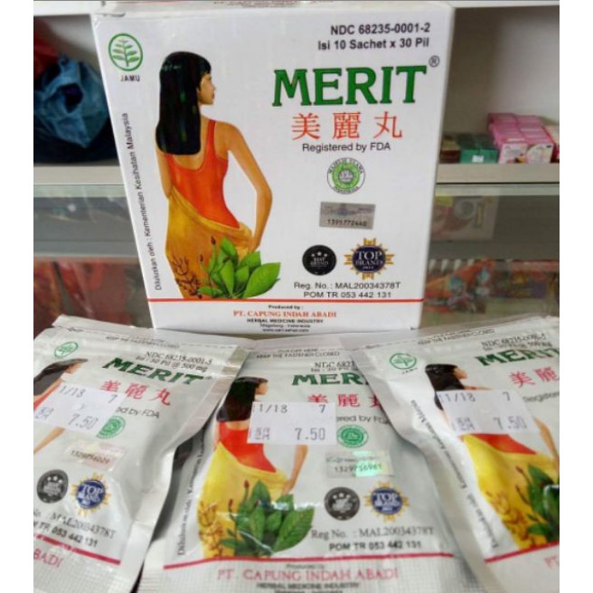 Merit Obat Kurus Turun Berat Badan Original Malaysia 1 Kotak - 10 ...