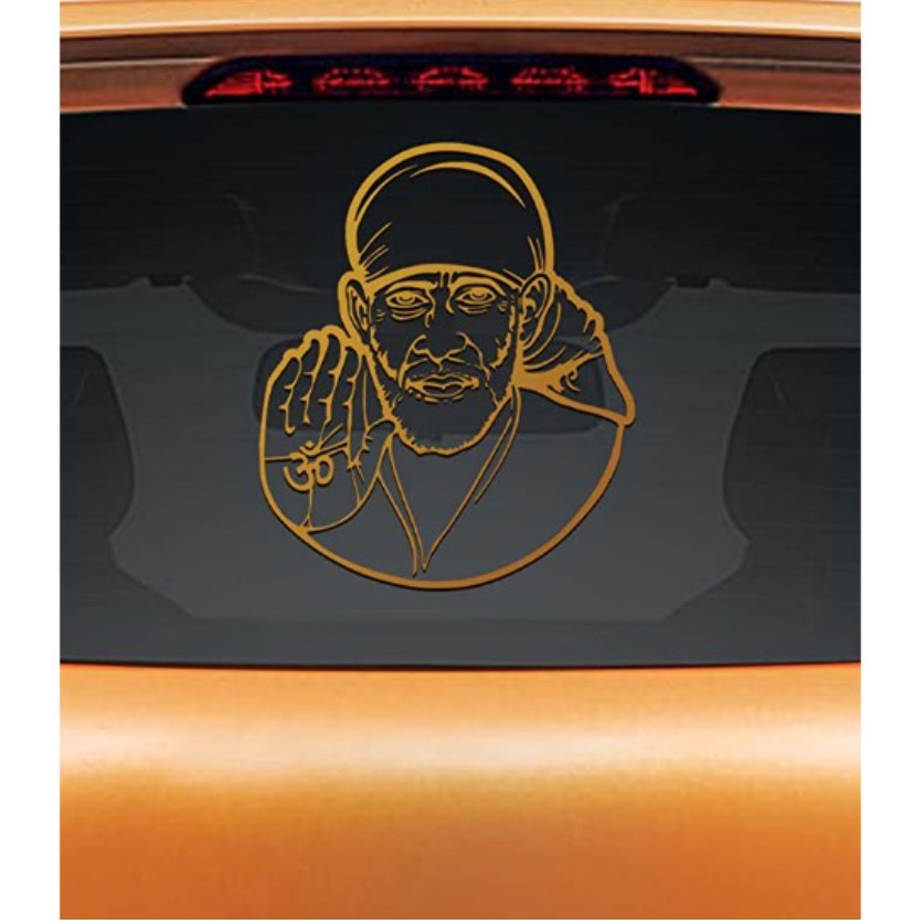 Car Stickers Sai Baba Copper Colour waterproof outdoor car Stickers ...
