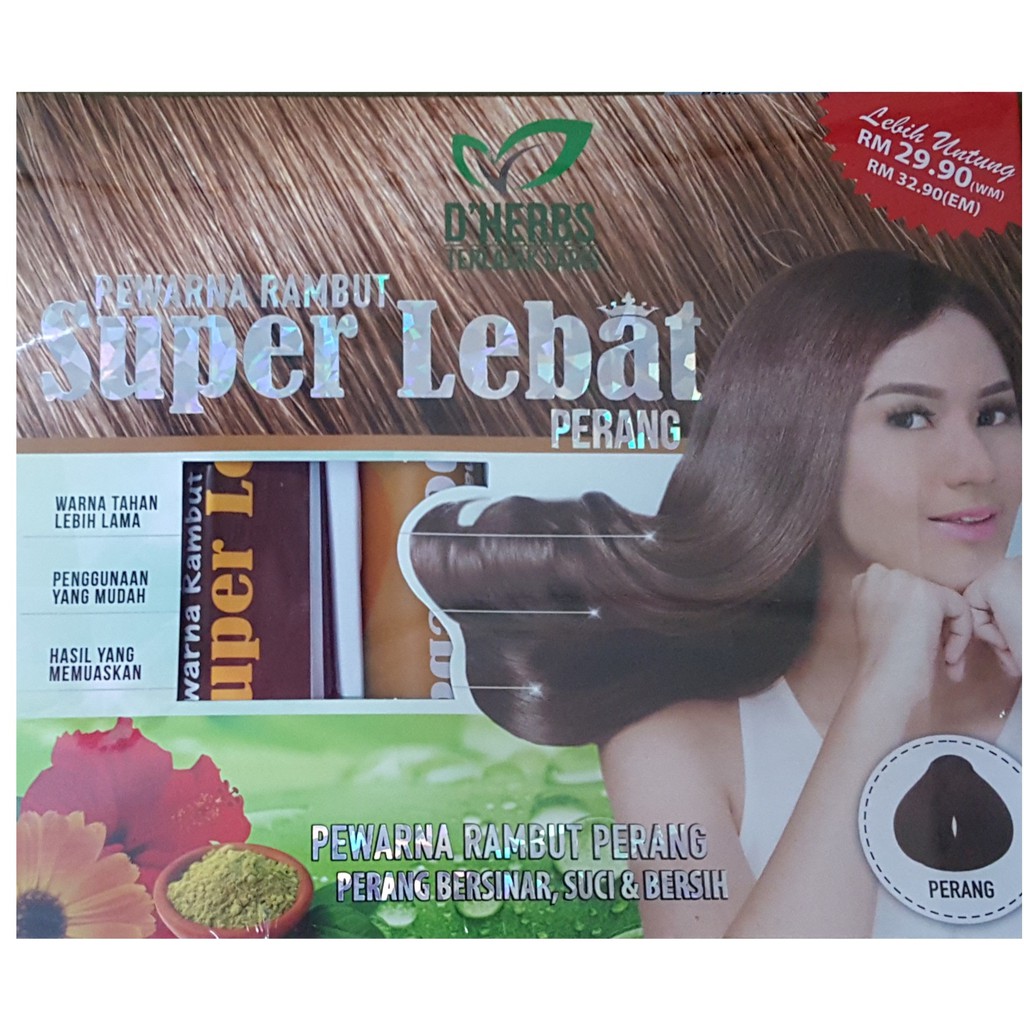 DHERBS PEWARNA RAMBUT HITAM/PERANG (NEW PACKING) | Shopee Malaysia