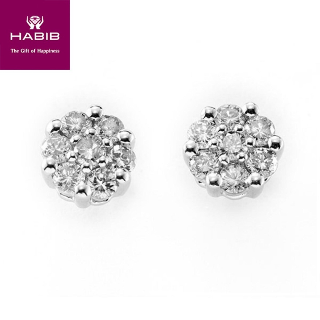 HABIB Vidia Diamond Earrings in 375/9K White Gold 45527 | Shopee Malaysia