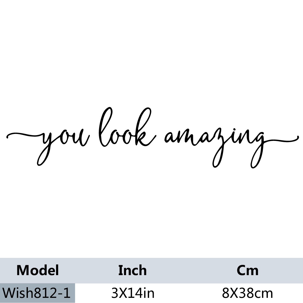 You Look Amazing Mirror Sticker Cartoon Wall Decals Pvc Mural Art Diy ...