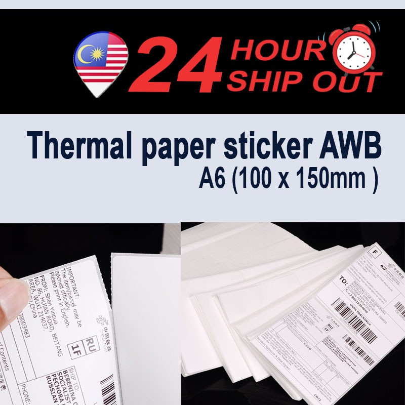 A6 (100x150mm) AWB Sticker Consignment Notes / Shipping Label Airway ...