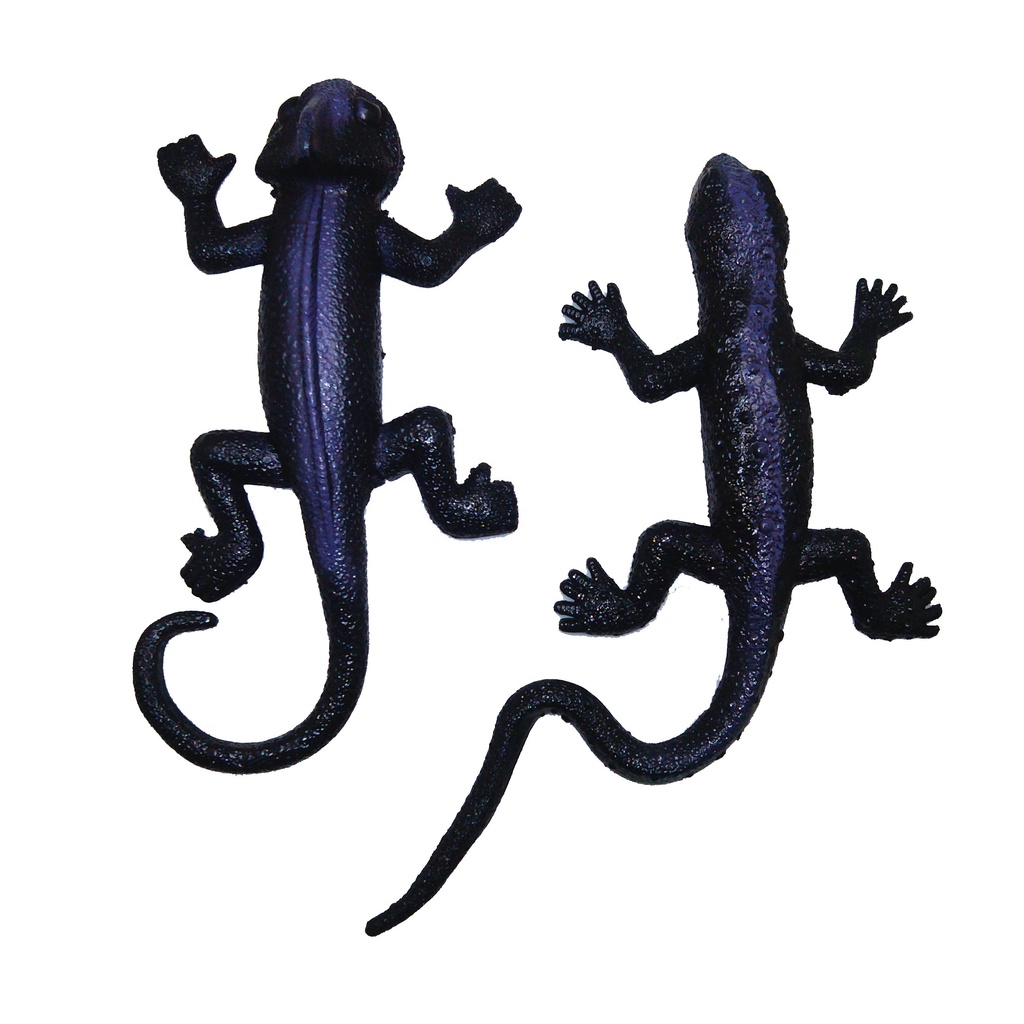 4 Pcs Very Funny Large Sticky Lizard Toy Animal Model Non-toxic ...