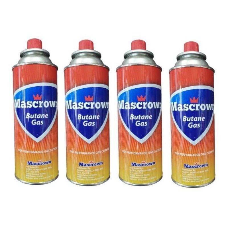 🔥READY STOCK 🔥Mascrown Butane Gas value set 230g (4 BOTTLES IN ONE SET)🔥🔥 | Shopee Malaysia