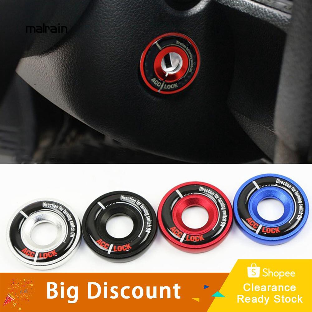 Luminous Car Ignition Switch Cover Sticker Key Hole Ring Decor For ...