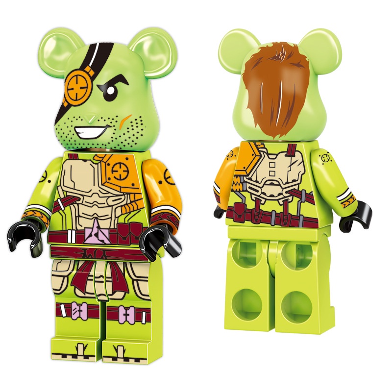 Brickbear Mini Doll Steel Bear Hairy Bear Bat Bear War Bear Dynamic ...