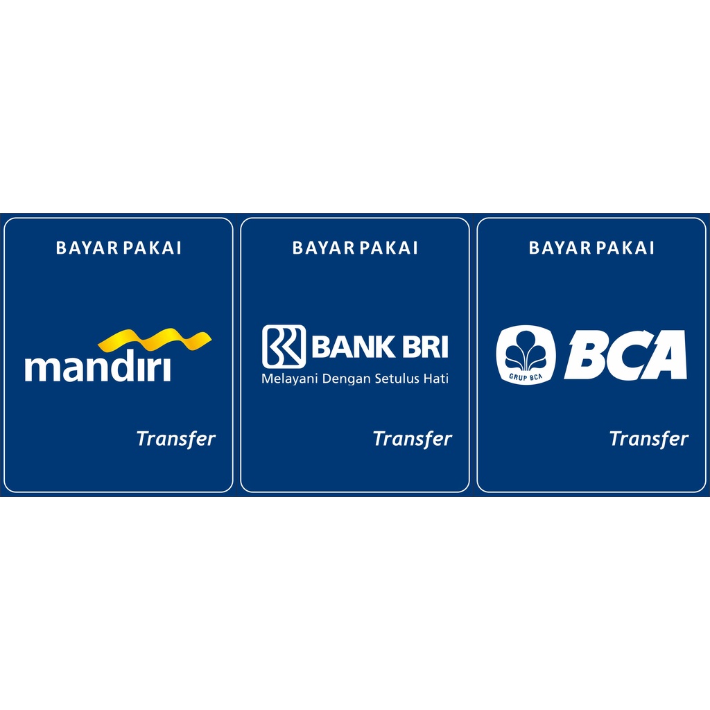 Vinyl Stickers Pay Using BRI, BCA, MANDIRI (Sold Individually) | Shopee ...