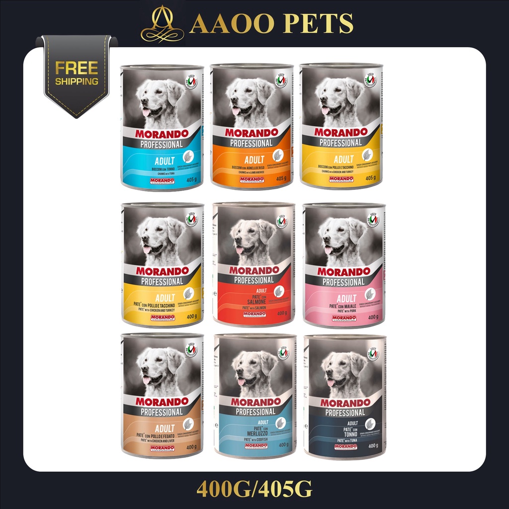 Morando Professional Pate 400G & Chunk 405G (Lamb and Rice, Tuna ...