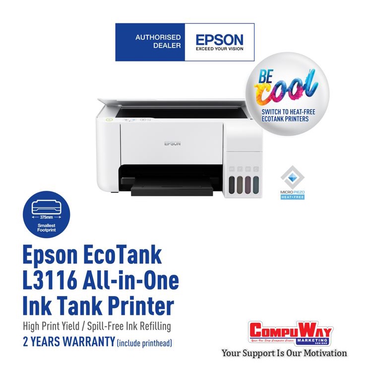 EPSON L3116 ALL IN ONE INKTANK PRINTER | Shopee Malaysia