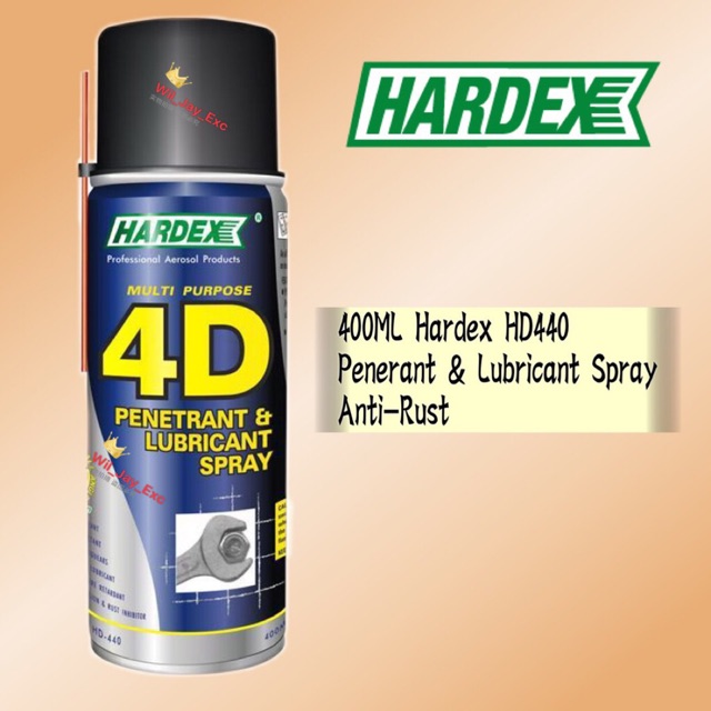 HARDEX HD440 4D PENETRANT & LUBRICANT SPRAY (400ML HD440) ANTI RUST ...