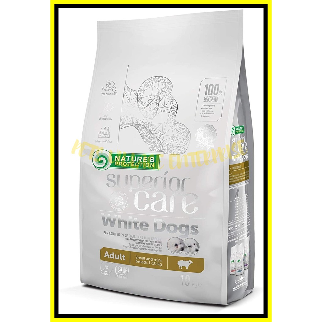 NATURE'S PROTECTION Superior Care White Dogs Lamb 10kg(Small & Mini ...