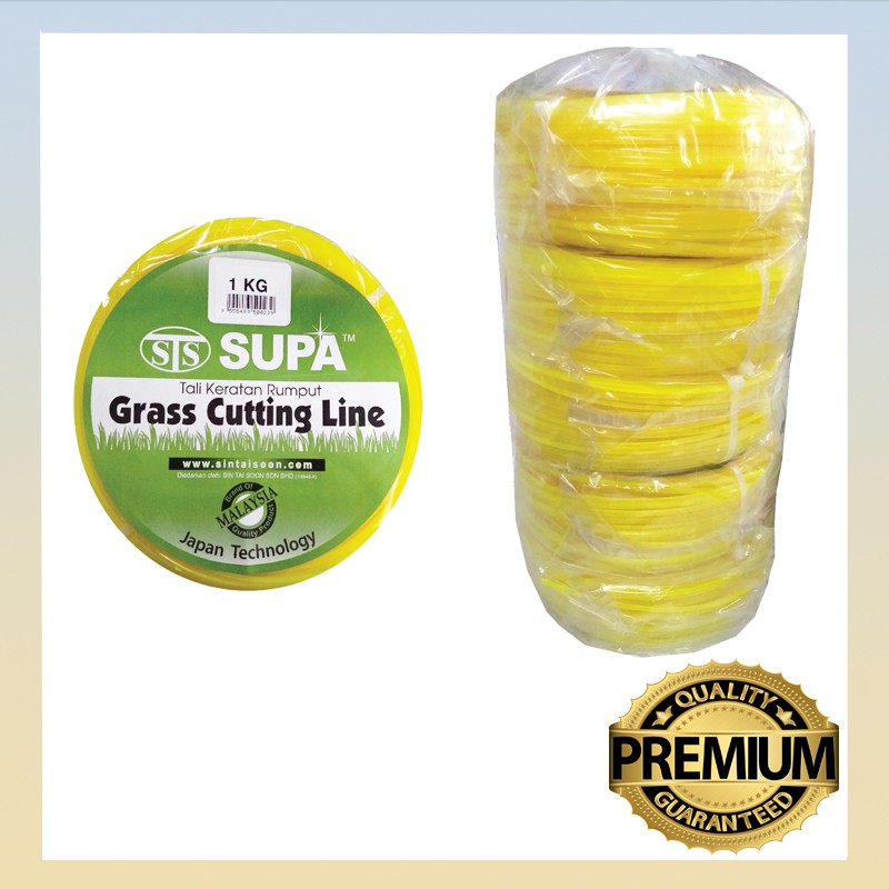 5x1KG Tali Tangsi MEsin Rumput 5KG kuning Grass cutting line(READY ...