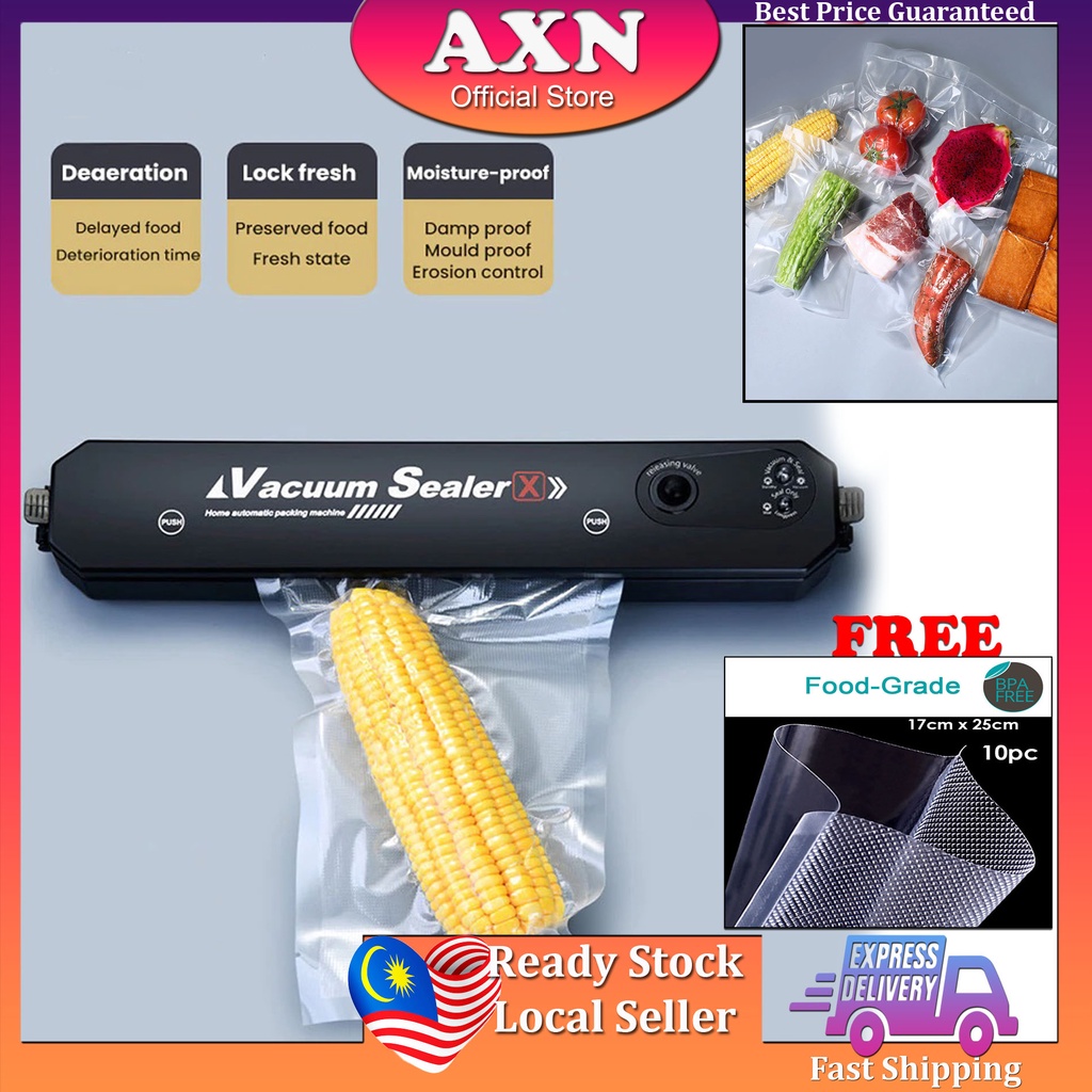 AXN Mesin Pengedap Vakum Plastic Makanan / Electric Vacuum Food Sealer ...