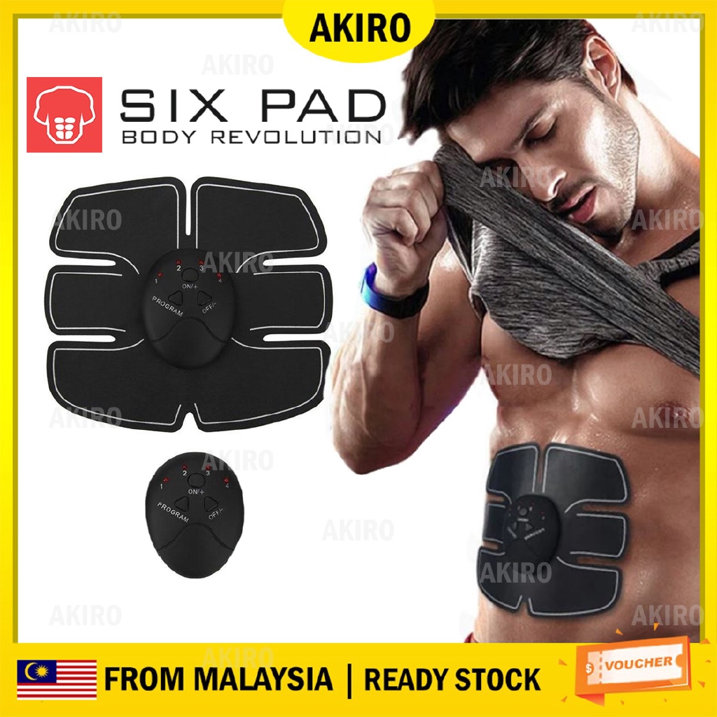 AKIRO Six 6 Pack EMS ABS Fit Wireless Body Gym Workout Slim Tummy Fitness SIXPAD | Shopee Malaysia