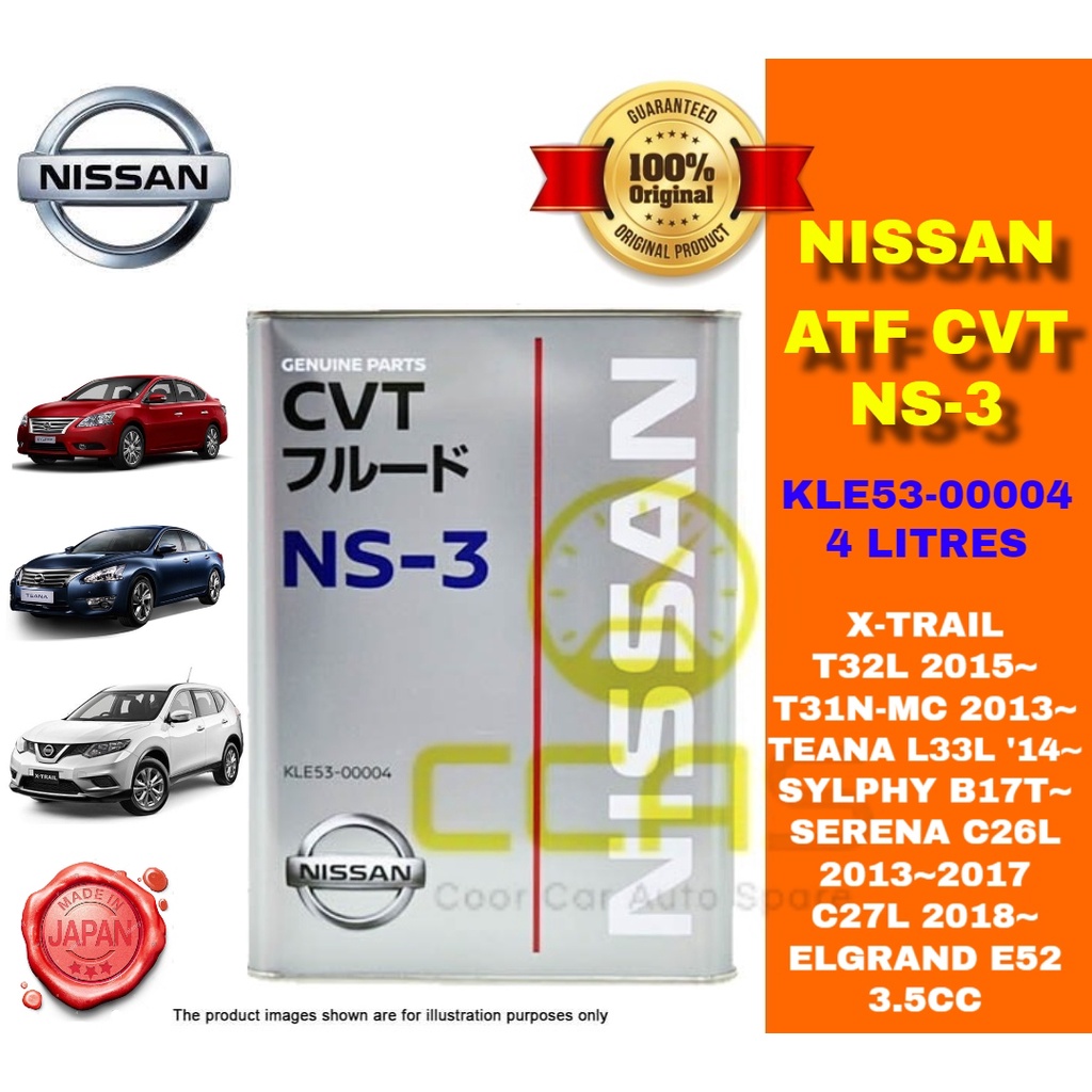 100% ORIGINAL Nissan CVT NS3 NS-3 4L - X-Trail Teana Sylphy Serena ...