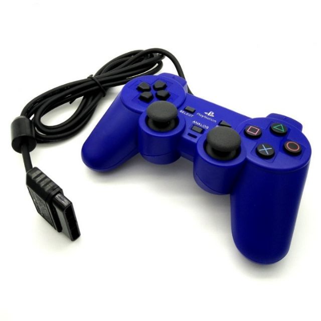 PS1 / PS2 Dual Shock Controller (Blue) | Shopee Malaysia