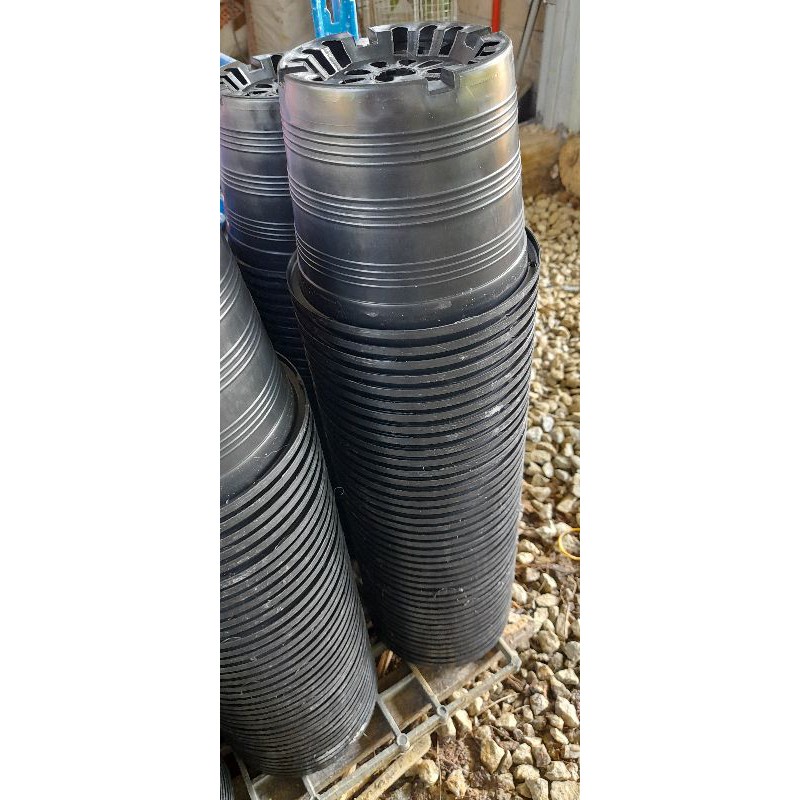 pasu plastik hitam 6 inci jenis tebal | Shopee Malaysia