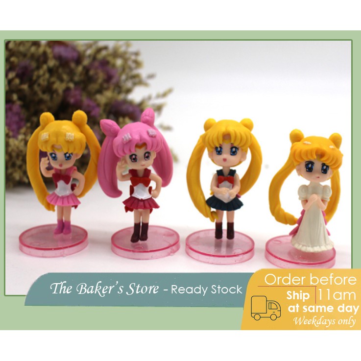 Sailormoon Sailor Moon birthday cake figurine topper toy dessert party ...