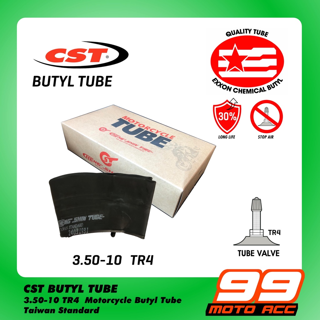 🛵 3.50-10 TR4 M/C CST MOTORCYCLE BUTYL TUBE MAXXIS QUALITY MOTOSIKAL ...