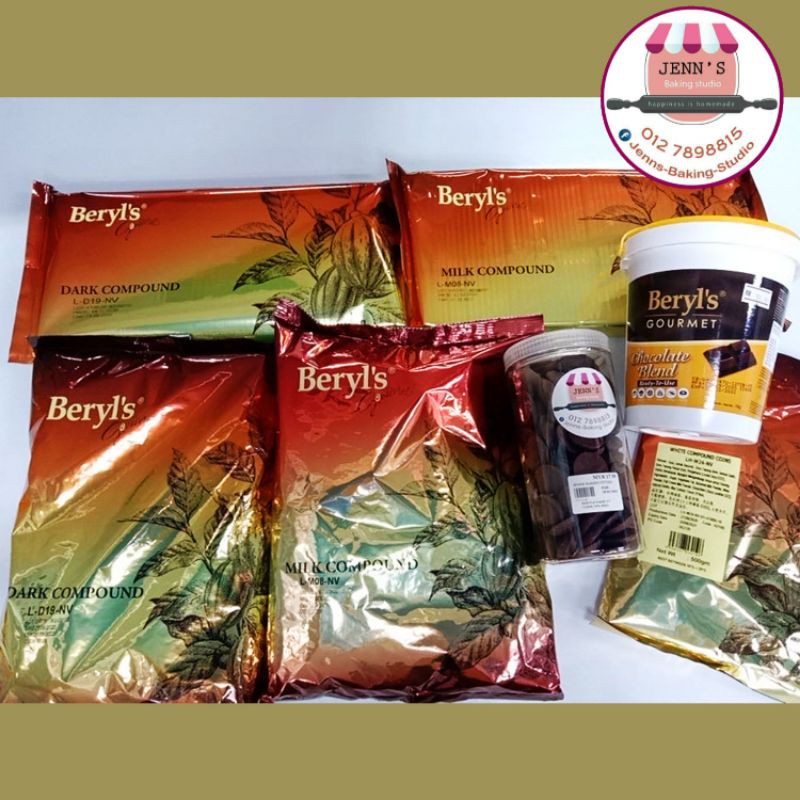 Beryl’s Gourmet Chocolate Dark compound Milk Compound White Compound ...