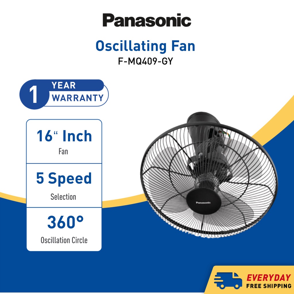 Panasonic Oscillation Fan F-Mq409 16 Inch 40 Cm 5 Speed On / Off ...
