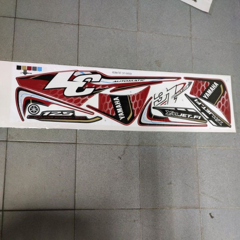 stiker sticker body stripe cover set (2) yamaha ego lc fi (ego lc lama ...
