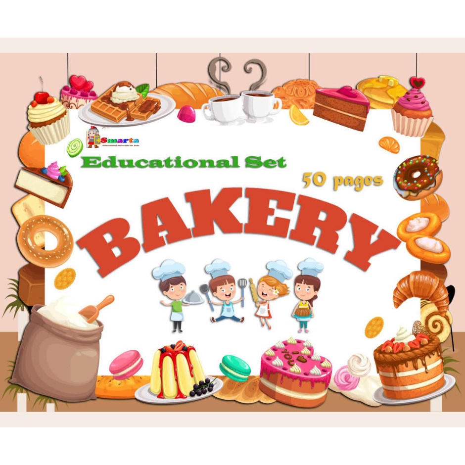 A366 - Printable Bakery Busy Book 50 pages [PDF] preschool kindergarten ...