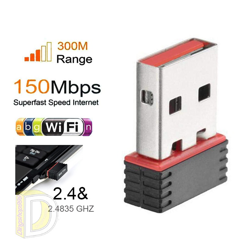🔆High Speed 150Mbps Wifi Adapter Mini USB WiFi Receiver Portable Usb Wireless Network Card ...