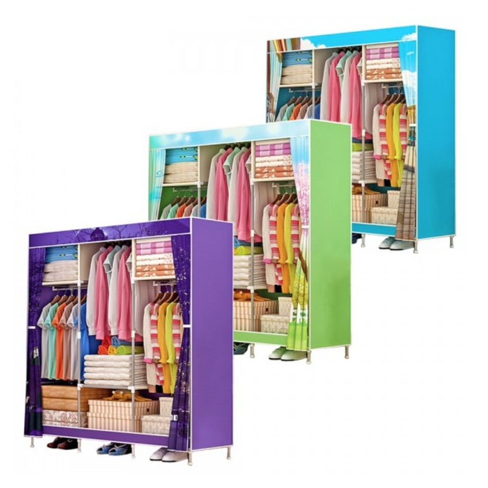 XL Size Cartoon Themed Wardrobe Almari Pakaian with Spacious Storage ...