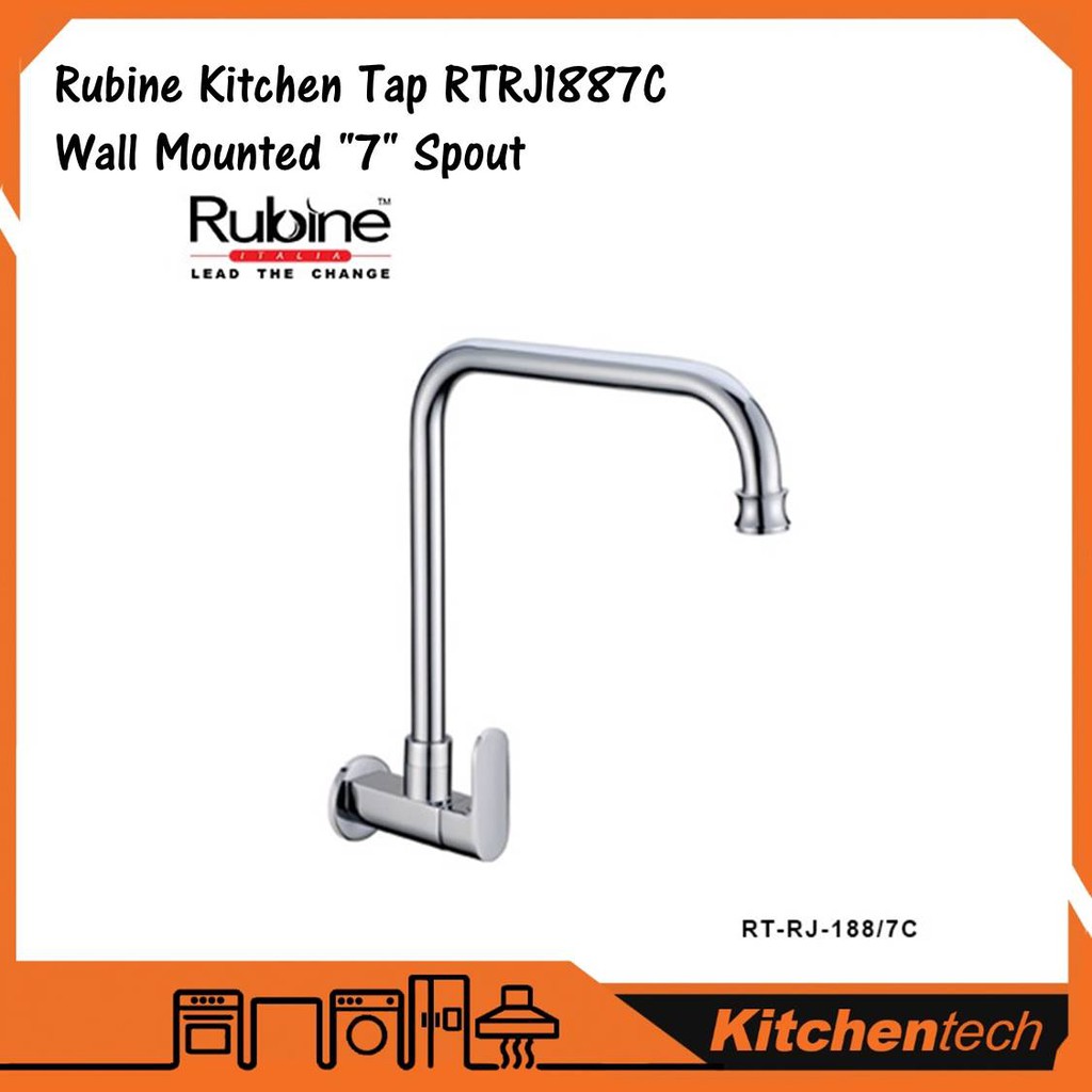 Rubine Kitchen Tap RTRJ1887C Wall Mounted "7" Spout | Shopee Malaysia