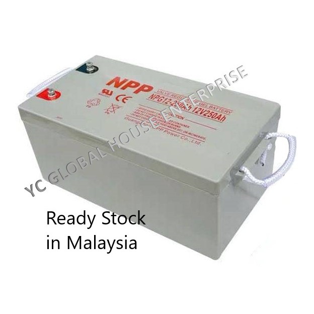 NPP Solar Gel type DEEP CYCLE Battery NPG12-250AH 12V (Ready Stock) (No deliver to EAST MALAYSIA ...