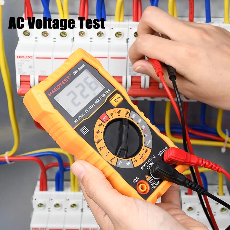 ATSSB Digital Multimeter HT108L Manual Range Mini Voltage Meter 600V ...